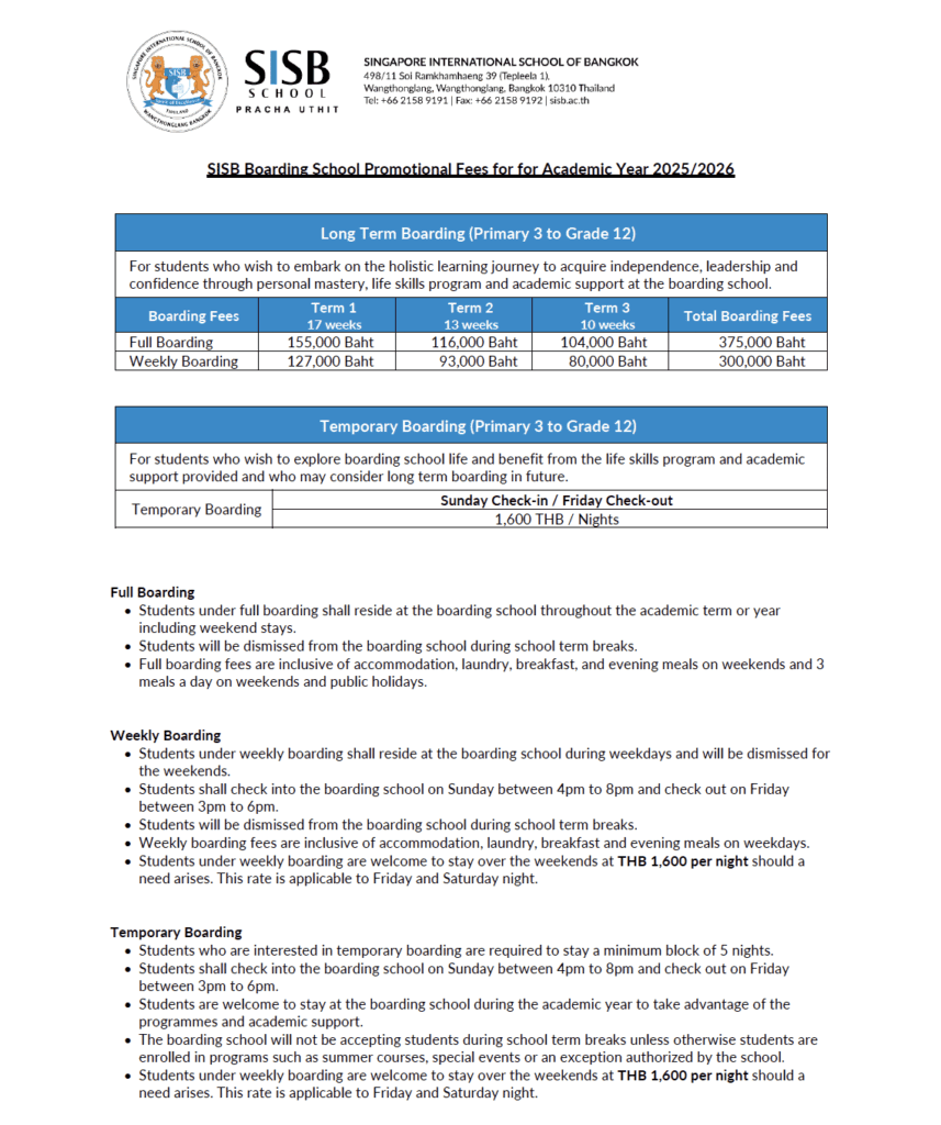 International Boarding School in Bangkok, Thailand | SISB School